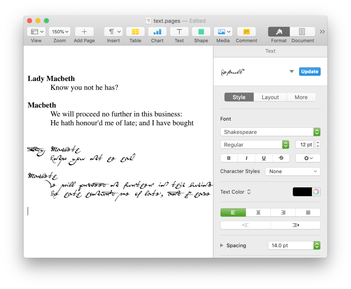 William Shakespeare's digital font - Flagon - Digital Products