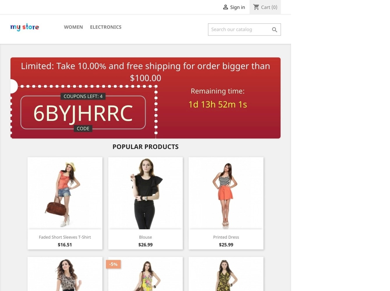 PrestaShop Coupons Banner with countdown (Groupon) - Flagon - Digital Products